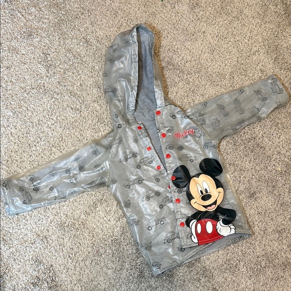 Disney | Shirts & Tops | Mickey Mouse Gray Toddler Rain Coat | Poshmark